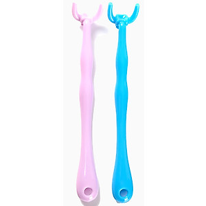 Reusable NO-Waste Dental Floss Handle 2 Counts for Adults and Kids Teeth Cleaning Interdental Brush Unflavored Floss Picks Colorful Design floas Holder Flosser