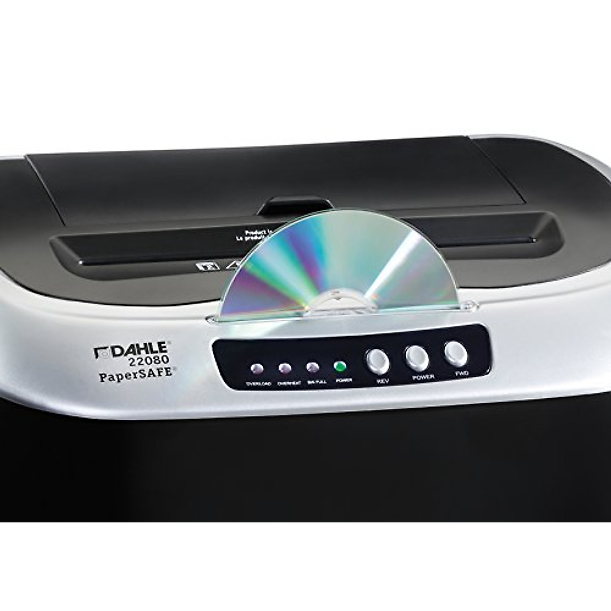 Dahle PaperSAFE 22080 Auto-Feed Paper Shredder, Oil Free, 80 Sheet Tray, Security Level P-4, Shreds CDs, Credit Cards & Paper Clips