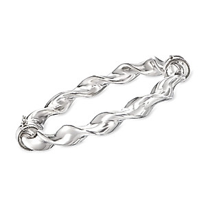 Ross-Simons Italian Sterling Silver Twisted Bangle Bracelet. 7 inches