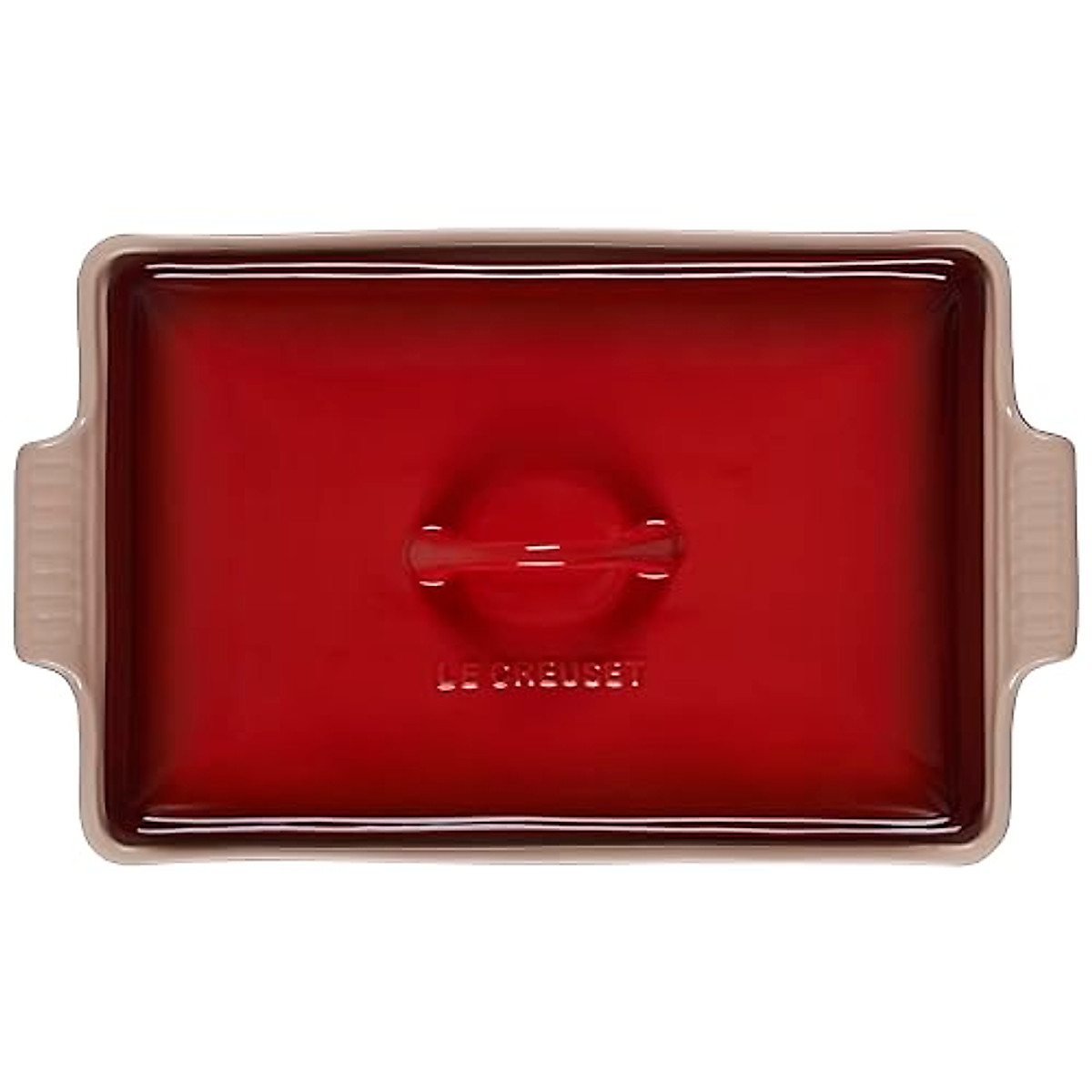 Le Creuset Stoneware Heritage Covered Rectangular Casserole, 4 qt. (12" x 9"), Cerise