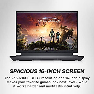Dell G16 7630 Gaming Laptop - 16-inch (2560 x 1600) QHD+ 165Hz 3ms Display, Intel Core i9-13900HX, 16GB DDR5 RAM, 1TB SSD, NVIDIA GeForce RTX 4070 8GB GDDR6, Windows 11 Home - Metallic Nightshade