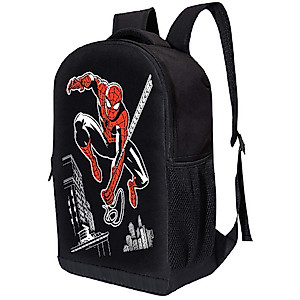 MARVEL COMICS CLASSIC AVENGERS BACKPACK - MARVEL BLACK AVENGERS 18 INCH AIR MESH PADDED BAG (Avengers - Michael Cho Spiderman)
