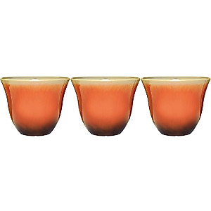 Classic Home and Garden Indoor/Outdoor Round Honeysuckle Resin Flower Pot Planter, Tequila Sunrise, 15" (Pack of 3)
