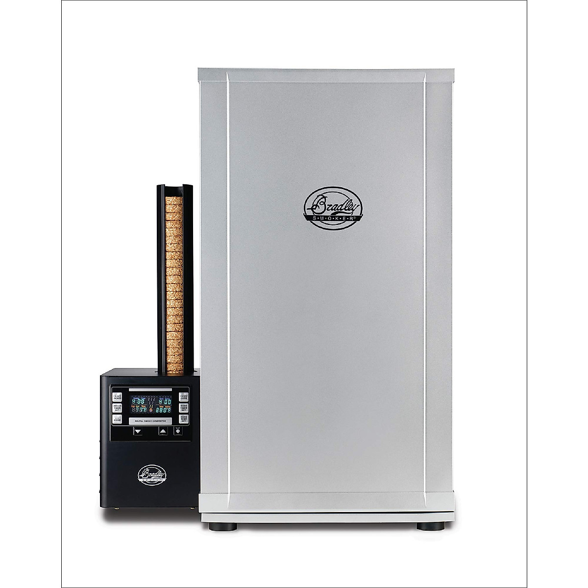 Bradley Smoker BTDS76P 4-Rack Outdoor Electric Smoker, Digital Vertical Smoker With Stainless Steel Grill