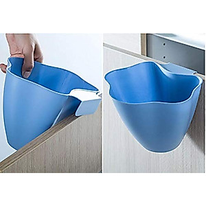 melupa Hanging Trash Can for Kitchen Cabinet Door, Trash Bin Small Compact Garbage Can Attached to Cabinet Door Kitchen Drawer Bedroom Dorm Room Car Waste Bin