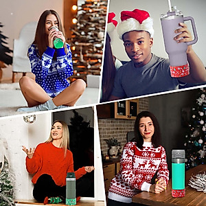 AIERSA 2Pcs Silicone Boot Sleeve for Stanley Quencher 40oz 30oz Tumbler with Handle,for IceFlow 20oz 30oz,Protective Water Bottle Bottom Bumper Cover for Stanley Cup Accessories, Christams Gifts