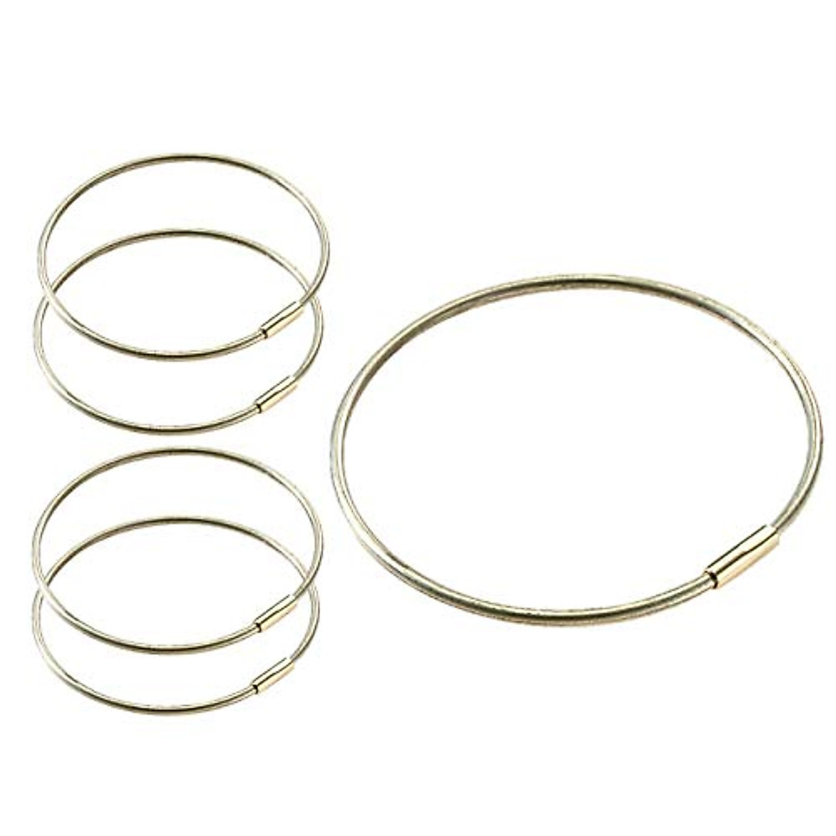 Lucky Line Pull-Apart 6" Tension Closure Steel Key Ring, 5 Pack (74605)