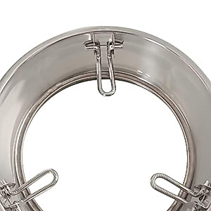 Milageto Windproof Design Gas Stove Rack Cookware Parts Stainless Steel Cooking Pan Stand Stoves Hob Covers Wok Rack Pans Support Rack for Kitchen, Double Layer S