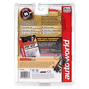 Auto World Thunderjet Cars N Coffee 1957 Chevrolet Bel Air (Purple) HO Scale Slot Car