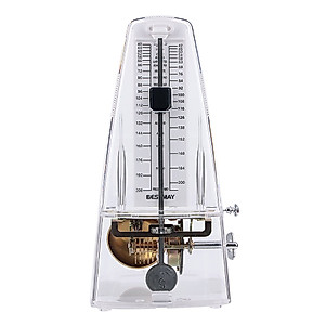 High Accuracy Piano Mechanical Metronome for Violinist Ukulele Player, Transparent White