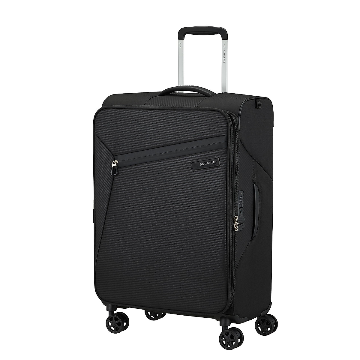 Samsonite Suitcase, Black (Black), Spinner M (66 cm-67/73 L)