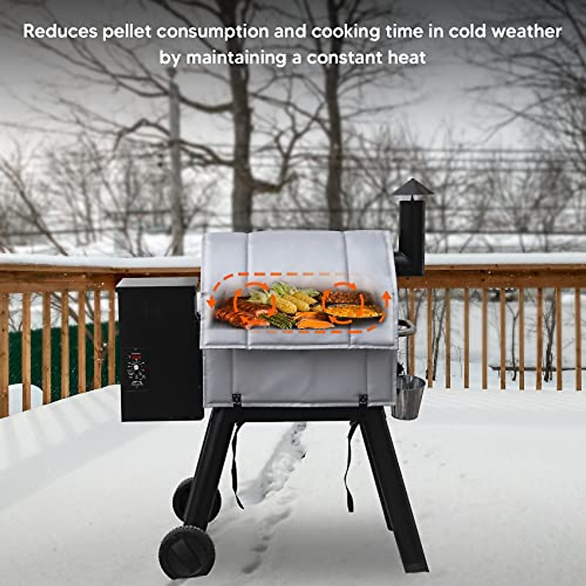 Stanbroil Insulation Blanket for Traeger Pro 575, 22 Series, Pro 20 and Lil' Tex Elite Grill, Durable Grill Blanket for Winter Smoking