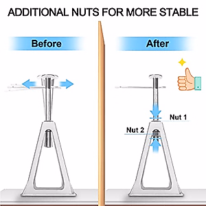 YOMILINK Aluminum RV Stabilizer Jacks 4 Pack with Additional Screw Nuts, Screw Jack Stands, Stabilize and Level RV Trailer Camper, Adjustable Height 11.5 to 17.5 Inch, Single Jack Withstand 6000 Lbs