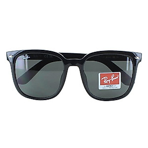 Ray-Ban RB4401D Square Sunglasses, Black/Dark Grey, 57 mm