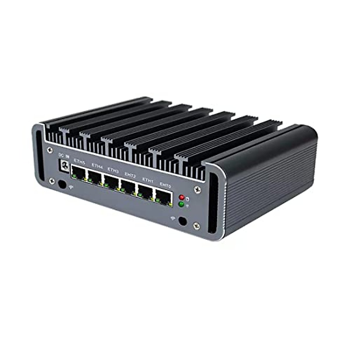 Firewall Appliance Mini PC, OPNsense, Intel Core I7 10510U, 6 x Intel Gigabit LAN, 2xDDR4 RAM, 1xHD, 1xCOM, AES-NI, Fanless Firewall PC, 8GB DDR4 RAM, 128GB SSD