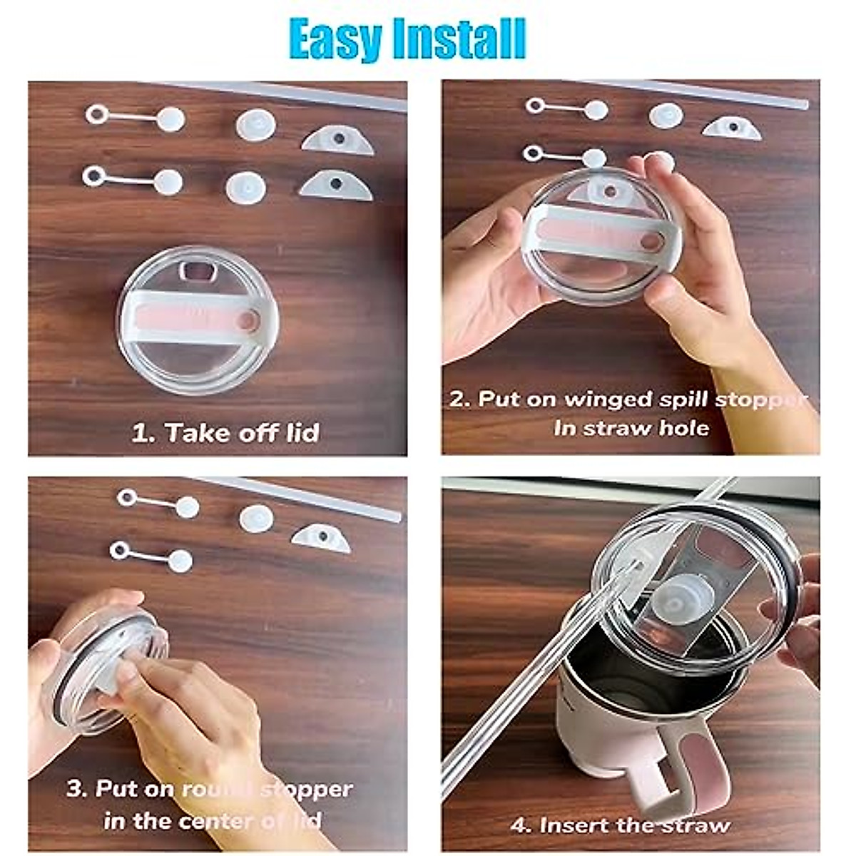 2 Set Spill Proof Stoppers Compatible For Stanley H2.0 40oz & 30oz Tumbler, Slicone Leak Stopper For H2.0 Quencher Cups, Leakproof Seal Set Stanley Cup Accessories