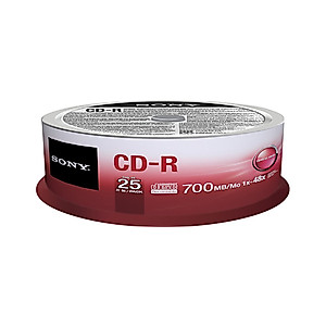 Sony 25CDQ80SP CD-R 700MB/80min Spindle (Pack of 25)