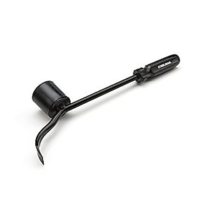 Steelman HubCap Remover Auto Tool for Mechanics, Heavy-Duty Steel, Large/Rubber Hammer Face, Wide Prying Blade, Knobbed Handle