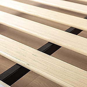 ZINUS Suzanne 37 Inch Bamboo and Metal Platform Bed Frame / Solid Steel Construction / No Box Spring Needed / Wood Slat Support / Easy Assembly, Chestnut Brown, Full