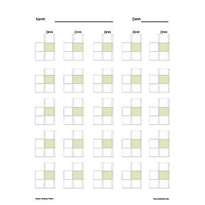 Channie's Math Prek-1ST Grades, 80 Pages Strong Paper, 8.5" x 11" with Hardboard Back Lineup Pad Workbook Math Line-Up