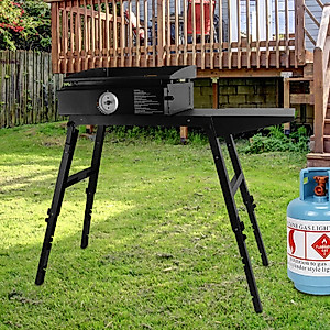 Portable Griddle Stand Compatible for Blackstone 17” 22" Propane Table Top Grill Stand,Universal Outdoor Camping Cooking Station with Side Shelf, Perfect Take Along for Outdoor Cooking and Camping
