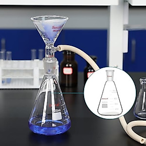 StonyLab Glass 24/40 Erlenmeyer Flask, Borosilicate Glass Heavy Wall Flask with 24/40 Standard Taper Outer Joint, 100ml