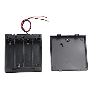 LAMPVPATH (Pack of 3) 4 AA Battery Holder with Switch, 6V Battery Holder with Switch, 4X 1.5V AA Battery Holder with Leads and Switch