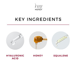 Hey Honey Skincare Good Morning Honey Silk Facial Serum for True Glow | Vitamin C Fast Acting Skin Hydrator and Skin Barrier Protector | with Hyaluronic Acid Serum | 1 oz