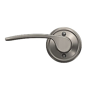 Schlage F170 MER 619 LH Left Handed Merano Door Lever, One Sided Non-Turning Dummy Door Handle, Satin Nickel