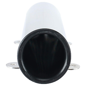 Amarine Made Boat Marine Fishing Stainless Steel Side Mounted Transom Mounted Rod Holders with Weld Brackets (2-Pack)