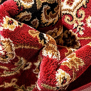 Well Woven Barclay Medallion Kashan Red Traditional Area Rug 6'7'' X 9'6''