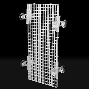 OIIKI 16PCS Aquarium Fish Tank Divider with Suction Cup, Silica Gel Sucker Holders, for Fish Tanks Glass Cover Separating Divider Support Clip Bracket (White)