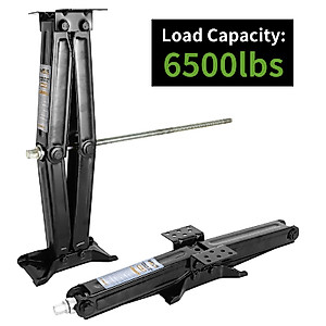 Weize Camper RV Trailer Stabilizer Leveling Scissor Jacks with Handle -24"- 5000lbs - Set of 2