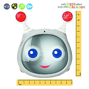 Oly Active Baby Car Mirror – Shatter-Proof Rear Facing Infant Mirror Entertains, Soothes, and Keeps Baby Visible – 10 x 11.7 x 3.1 In. Adjustable Headrest Mirror with Remote Control by Benbat, Gray