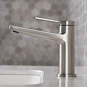 KRAUS Indy Single Handle Basin Bathroom Faucet in Spot Free Stainless Steel, KBF-1401SFS (2-Pack)