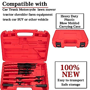 Snap Ring Plier Set Heavy Duty Long Reach Snap Ring Plier Set With Case 11pc Retaining Ring Pliers Set Mechanics Circlips Auto Tool Internal External Pliers for Car Trunk Motorcycle