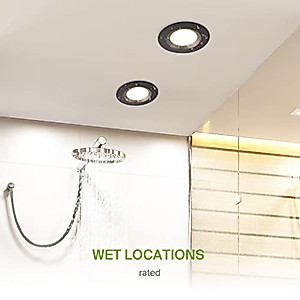 ASD Oil Rubbed Bronze 6 inch Recessed Lighting LED 12W 1000Lm 5CCT 2700/3000/3500/4000/5000K LED Dimmable Retrofit Downlights Baffle Trim CRI 90, UL 6 Pack