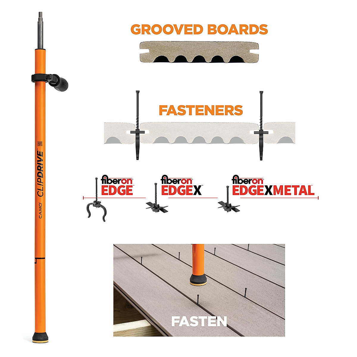 CAMO ClipDRIVE Deck Fastening Tool, Stand Up Drill Attachment for CAMO Deck Clips Installation…