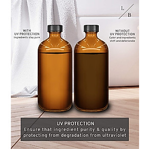 LiBa Amber Glass Spray Bottles 2 Pack, 16 oz Refillable Empty Spray Bottle for Cleaning, Essential Oils, Hair, Plants, Adjustable Nozzle for Squirt and Mist, Bleach/Vinegar/Rubbing Alcohol Safe