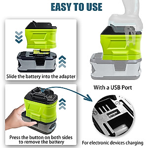 TPDL Adapter Fit for Ryobi Battery Convert for Makita 18V Tool Use, for Ryobi 18-Volt HP High Capacity PBP2005 P194 P193 Lithium-ion Battery to MAK