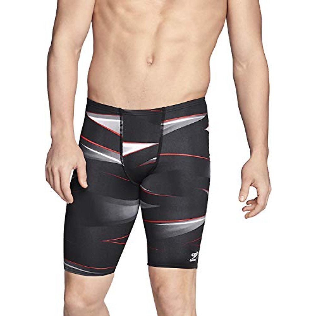 Speedo Men's Standard Swimsuit Jammer Endurance+ Printed Team Colors, Infinite Red, 36