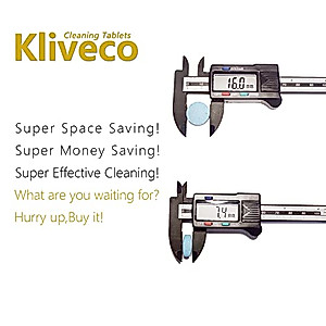 Kliveco 100PCS Car Windshield Washer Fluid concentrate Tablets,Windshield Wiper Fluid,1 Pack Makes 105 Gallons,1 Piece Makes 1.05 Gallons(Winter: Use With De-icer or Methanol)