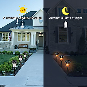 AveyLum Solar Flame Torch Light,Outdoor Solar Flickering Dancing Flame Torch Lights Security Lights Christmas Lights for Garden, PatioYard, Pathway Deco(4 Pack)