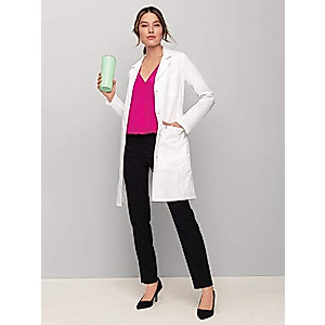 Cherokee Women Scrubs Lab Coat Workwear Revolution Tech 36" WW420AB, XL, White