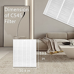 FFsign C545 Replacement Filter S Compatible with Winix C545, for Part number 1712-0096-00, 3 Pack Filter Only