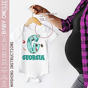 Personalized My First Easter Baby Onesie w/Name - 9 Design Customize 1st Boy Outfits Gifts Custom Girl Outfit Bunny Clothes Kids Bodysuit Newborn 6M 12M 18M 24M C1, White