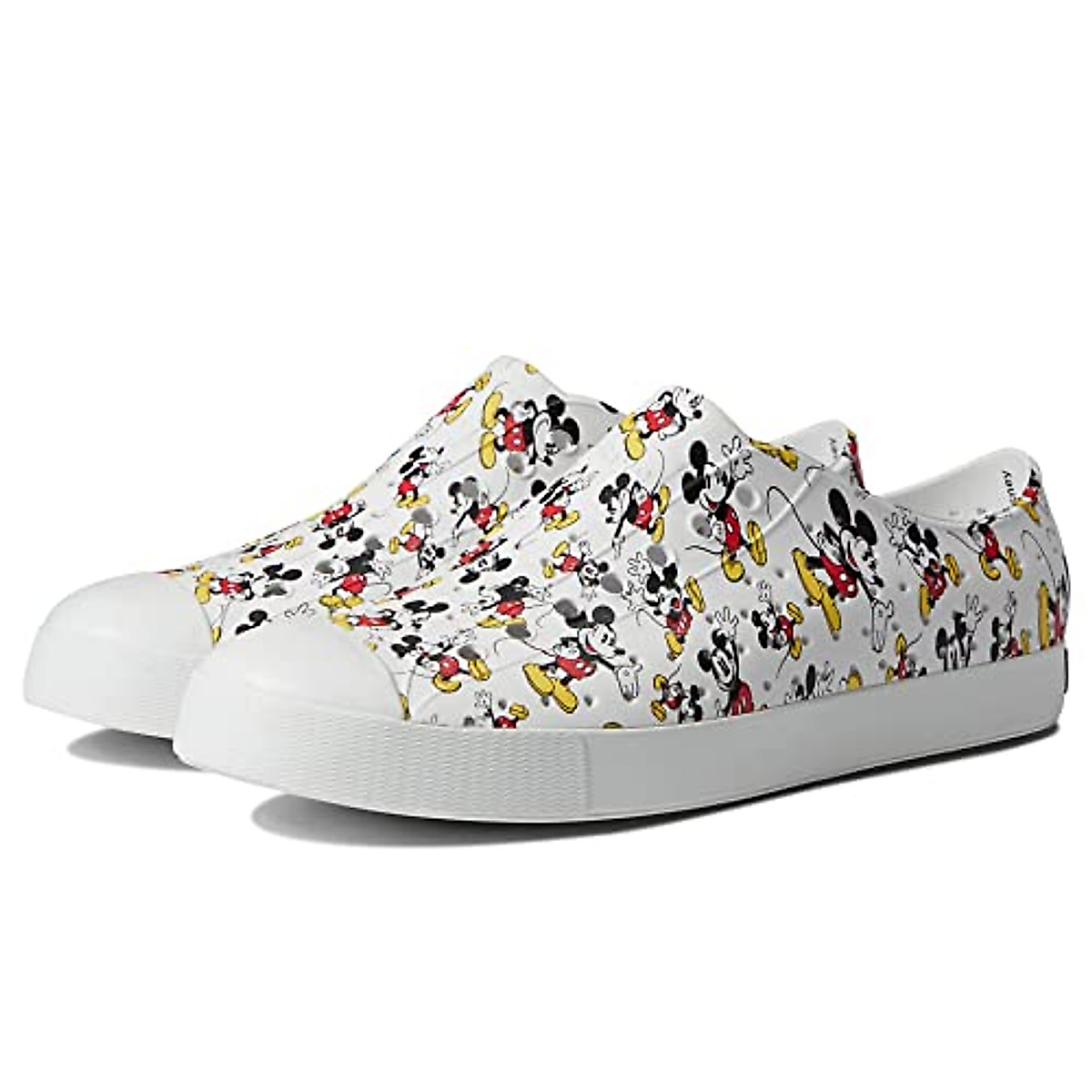 Native Shoes Jefferson Disney Print Shell White/Shell White/Mickey All Over Print Men's 7, Women's 9 Medium