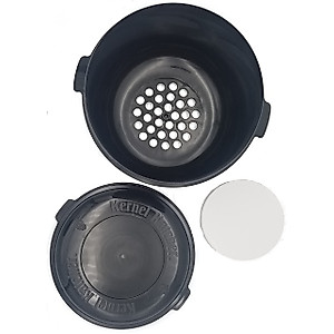 Kernel Katcher Popcorn Bowl, Dentist Invented, Dishwasher Safe, Recycled Material (Black)