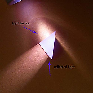 GARPROVM Triangular Prism, 90 Degree Total Reflection Isosceles Right Angle Aluminized Optical Mirror Black Prism