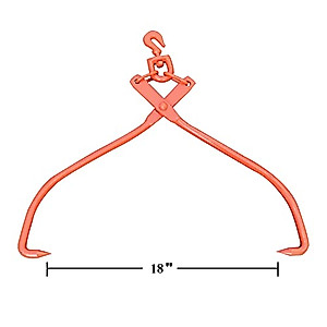 OAOLOWF Skidding Tongs Log Lifting/Swivel Dragging Steel Tongs Log Lifting, Handling, Dragging & Carrying Tool / 18inch Jaw Opening (18"-Swivel)